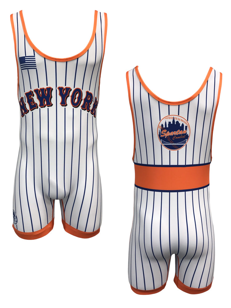 SPARTAN COMBAT BASEBALL SINGLET - QUEENS ROYAL BLUE PINSTRIPE