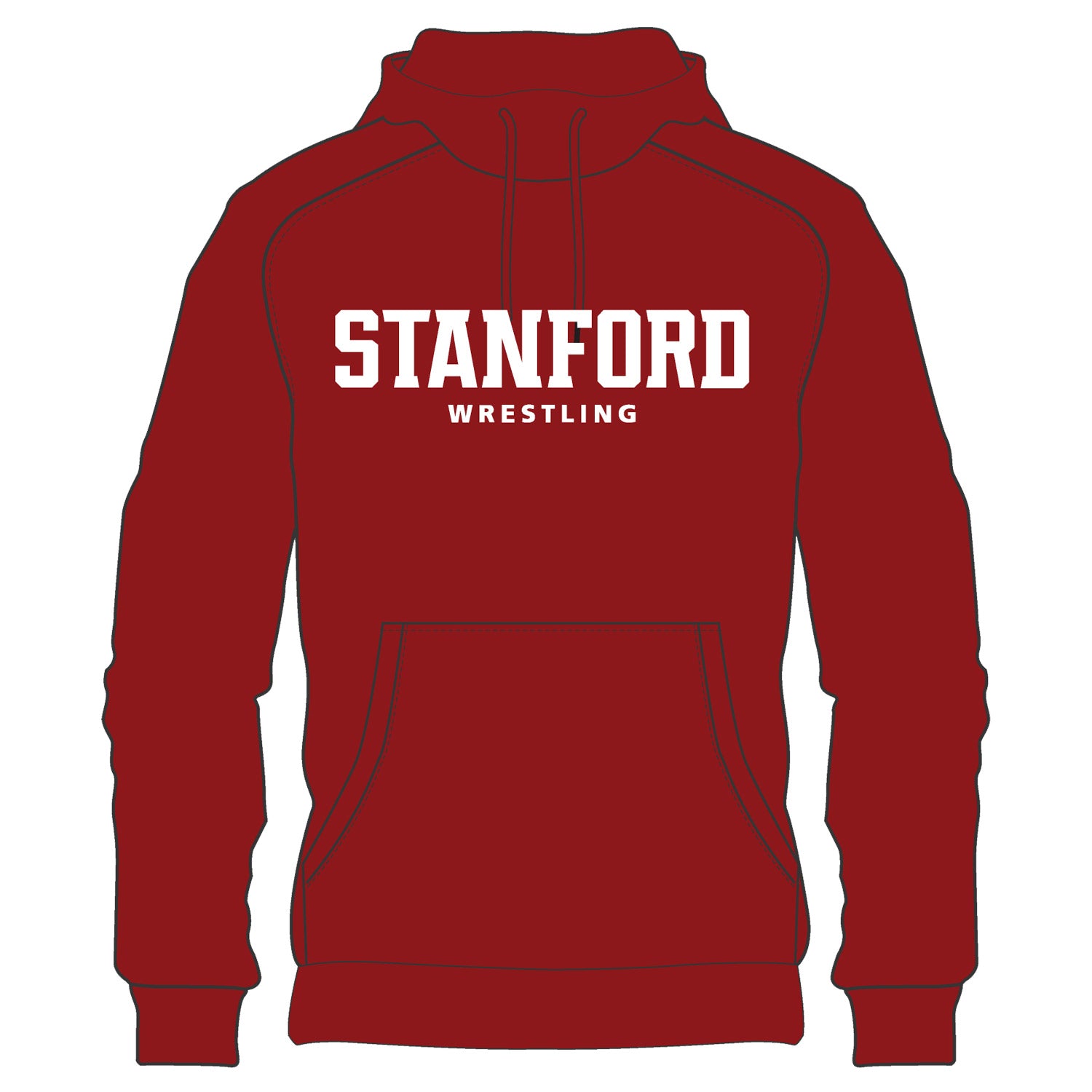 Stanford Wrestling Team Red or Black Hoodie