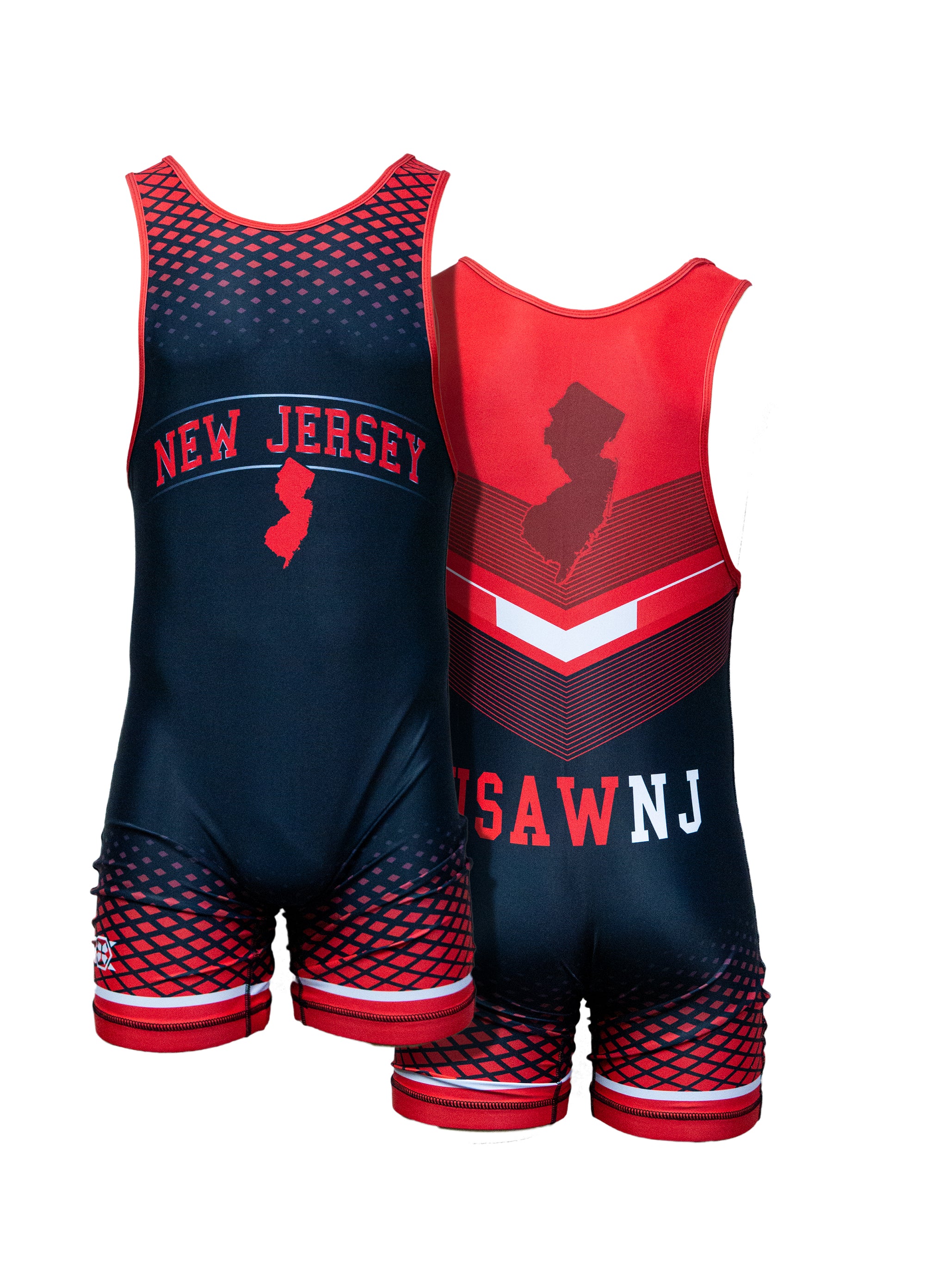 USAW-NJ Singlet Red & Blue - Men's, Women's & Youth